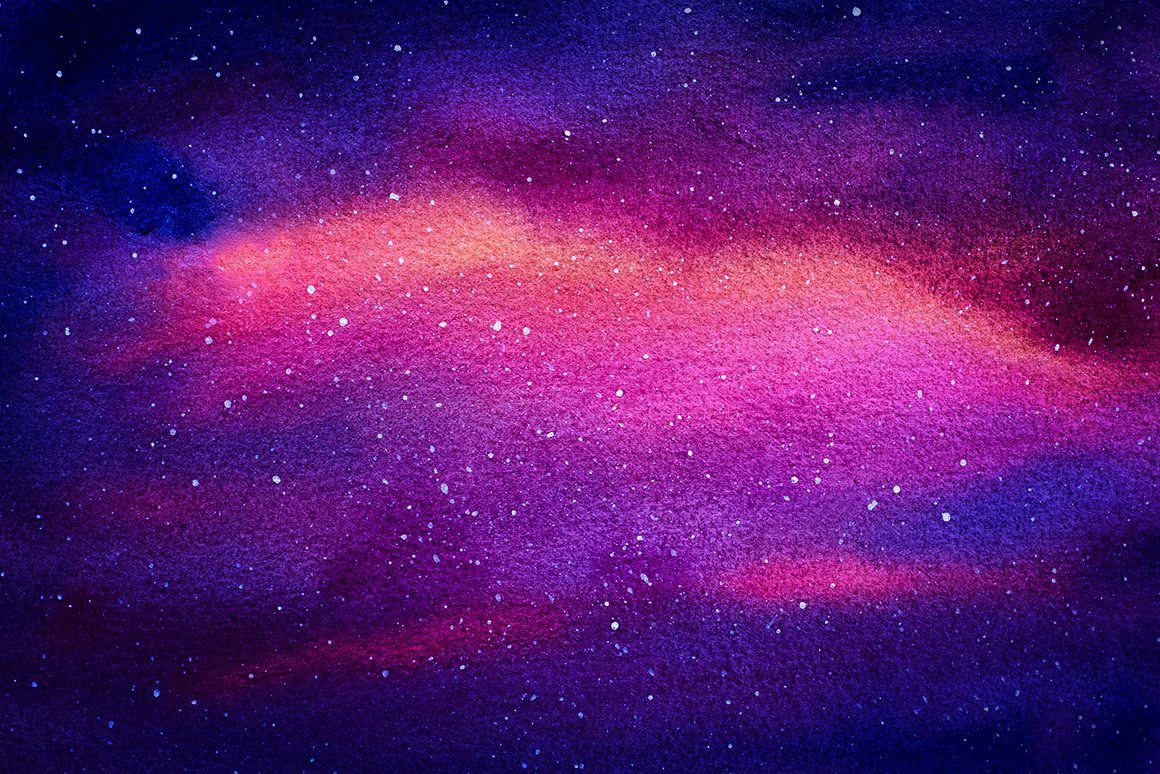Galaxy. Watercolor illustrations. by Al | Design Bundles