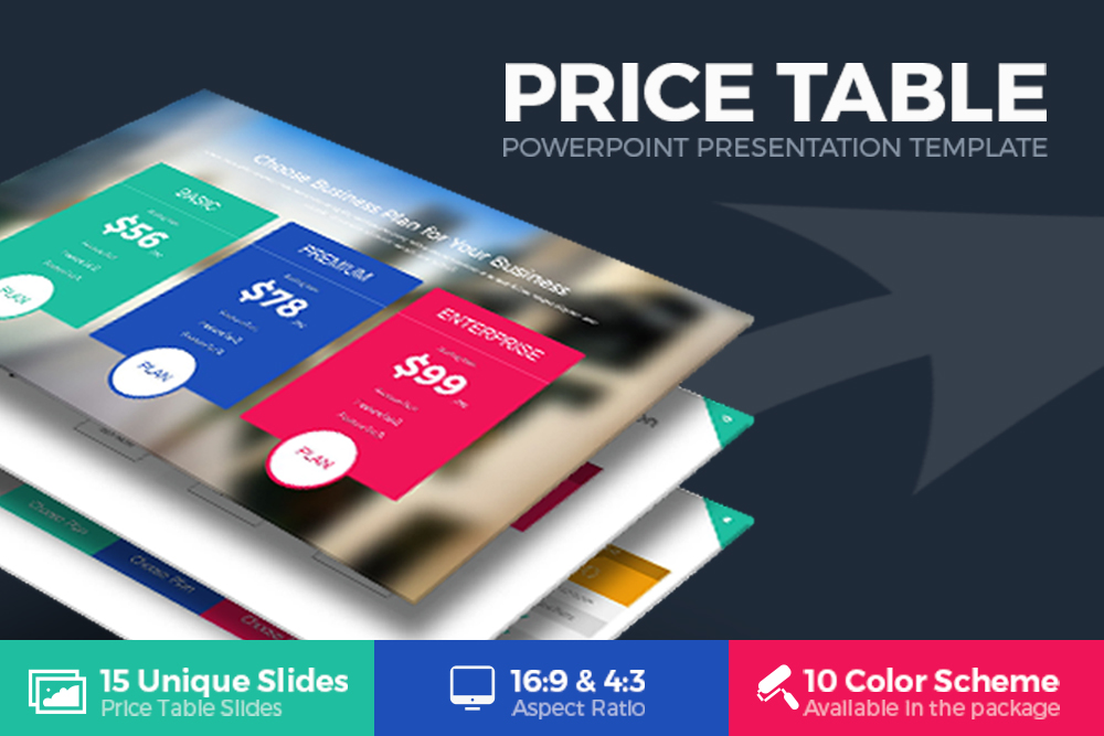 Price Table Powerpoint Template by Bran | Design Bundles