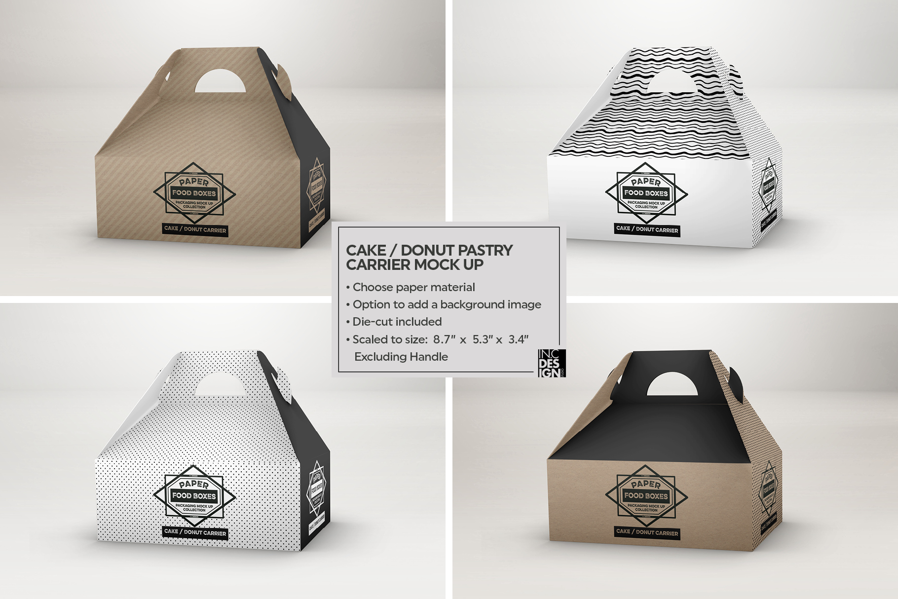 VOL.1 Food Box Packaging MockUps by INC | Design Bundles