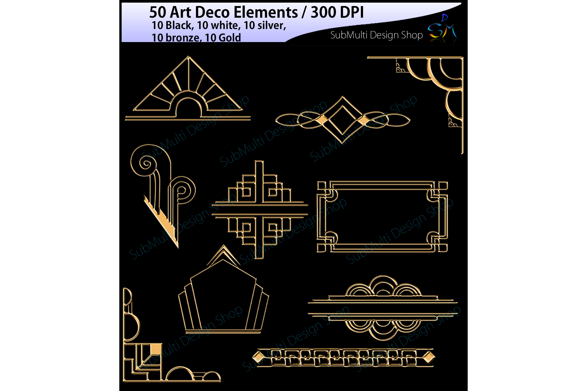 Art deco / art deco elements / art deco | Design Bundles