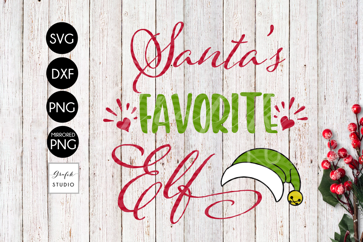 Santas Favorite Elf CHRISTMAS SVG File, | Design Bundles