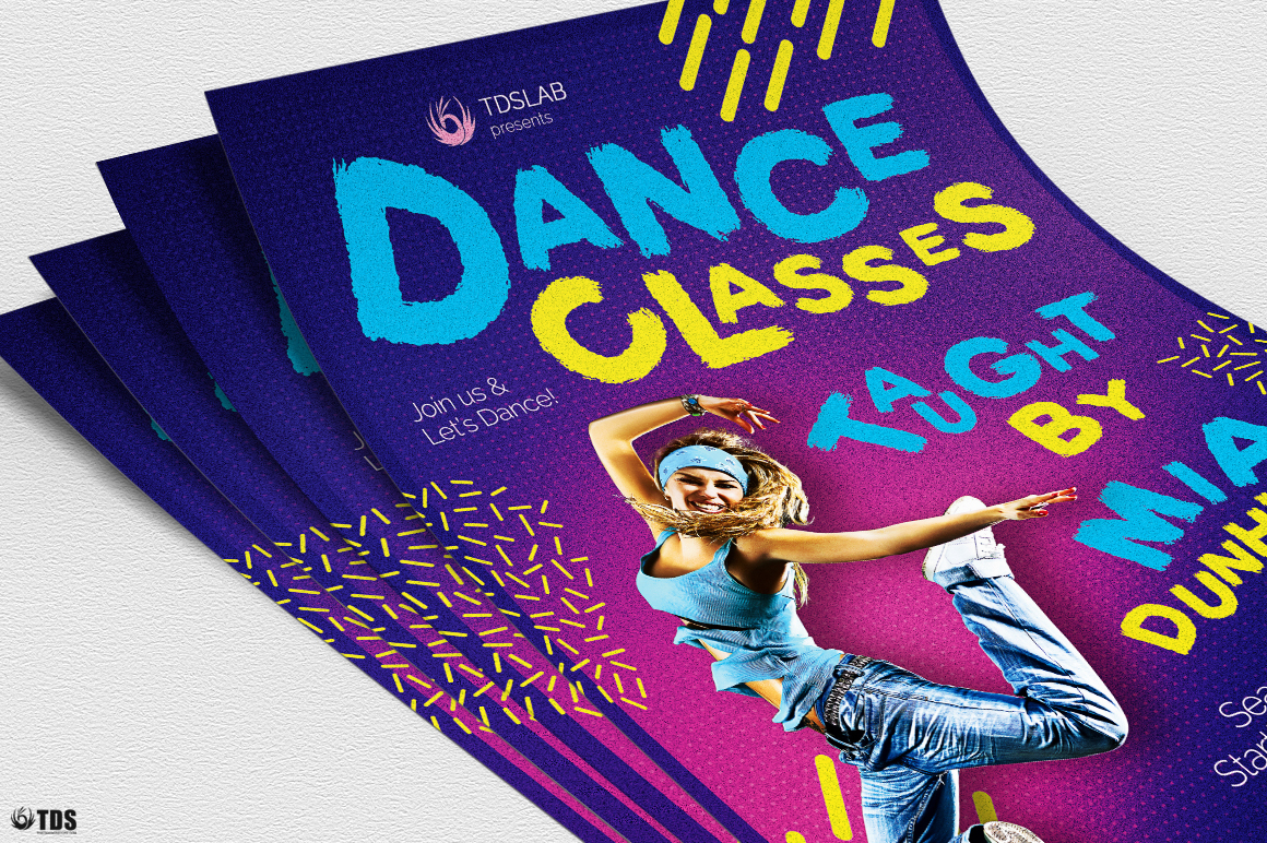 Dance Classes Flyer Template V3 by TDSt | Design Bundles