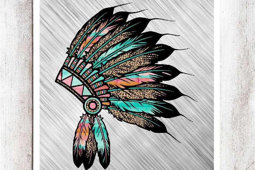 Leopard and Watercolor Headdress Digita | Design Bundles